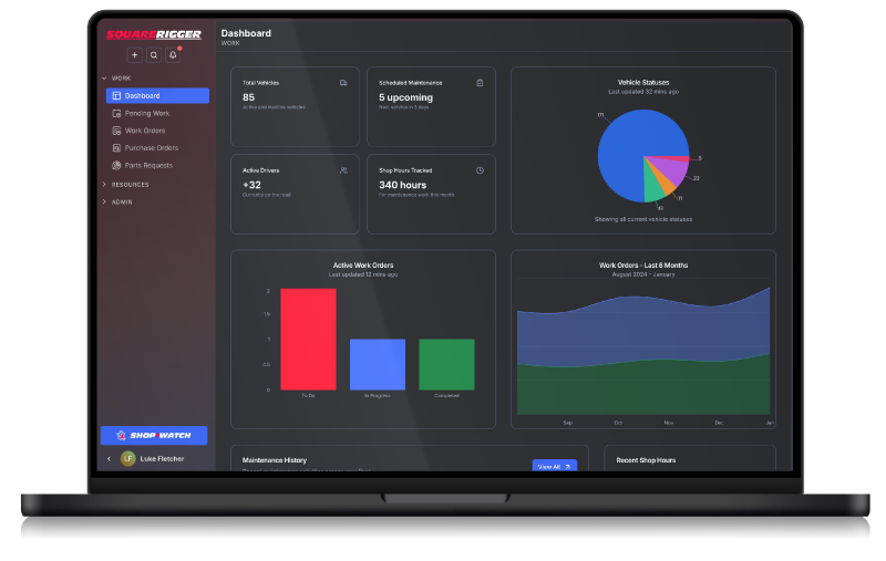 Squarerigger Fleet Maintenance Software-Outside Work-Vendor Management